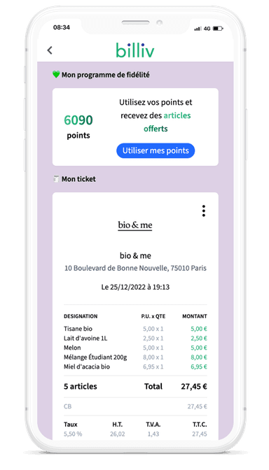 Billiv Le 1er Ticket De Caisse Dématérialisé Et éco Responsable